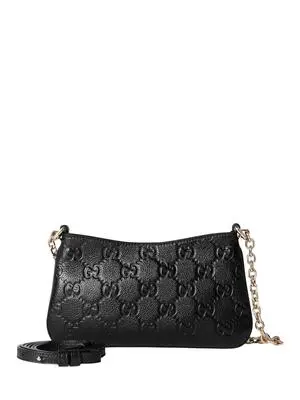 GUCCI Gucci GG Emblem Super Mini Shoulder Bag