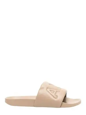AMBUSH Quilted Lettering Logo Slides - Nude