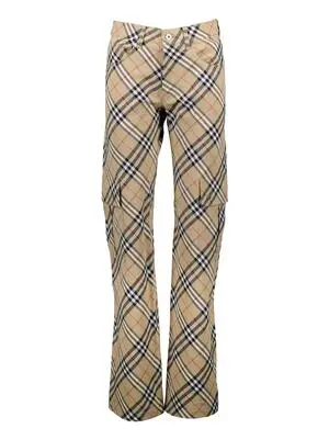 Burberry Straight-leg Checked Cargo Pants - Nude