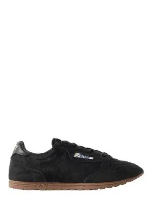 AUTRY Windspin Perforated Suede Sneakers - Black