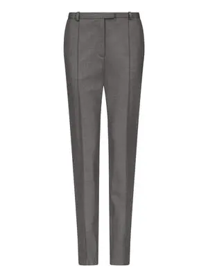 Loulou De Saison Malka Pleat-front Tapered Virgin Wool Blend Trousers - Black