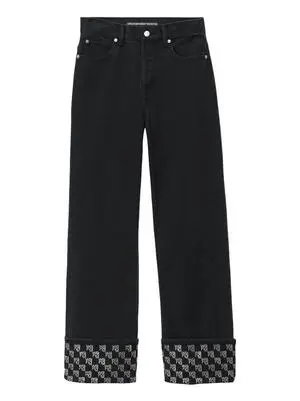 Alexander Wang Alexander Wang Monogram Detailed Jeans Black