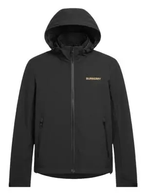 Burberry Hooded Jacket With Zipper Closure - Black