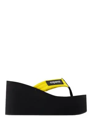 Coperni Wedge Sandals - Black And Yellow