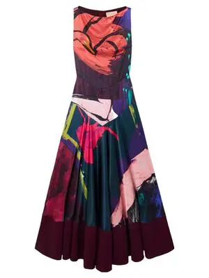 ROKSANDA Munir Printed Silk-satin Maxi Dress - Multicolor