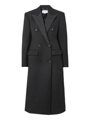 Stella McCartney Double-breasted Twill Coat - Black
