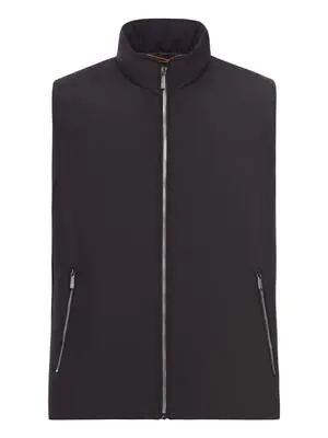 MOORER Zip-fastening Gilet - Black
