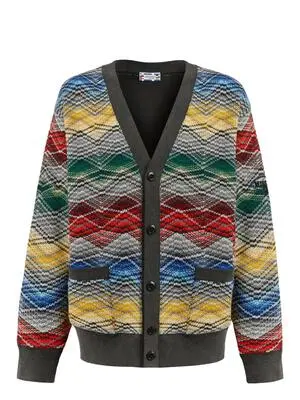 Missoni Zigzag V-neck Cardigan - Black