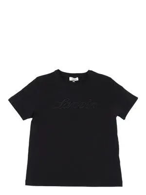 LANVIN Embroidered Short Sleeve T-shirt - Black