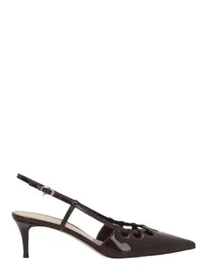 GIANVITO ROSSI Pointed Toe Slingback Pumps - Black