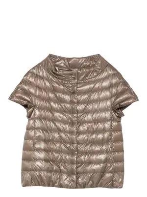 Herno Quilted Short Sleeves Down Jacket - Brown