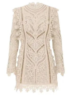 Zimmermann Illuminate Cornelli Lace Mini Dress - Cream