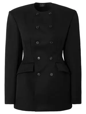 Wardrobe.NYC X Rosie Huntington-whiteley Double-breasted Blazer Dress - Black