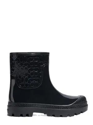 COACH Round Toe Lug Sole Boots - Black