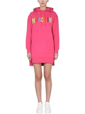 Moschino Hoodie Dress - Pink