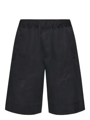 44 LABEL GROUP Embossed-logo Knee-length Shorts - Black