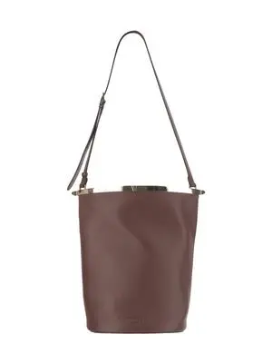 TOD'S Logo Embossed Bucket Bag - Red