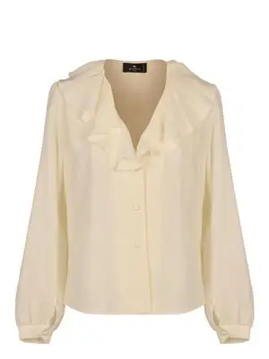 Etro Ruffle Detailed Blouse - Nude