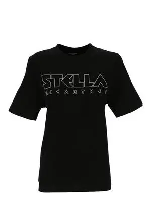Stella McCartney Logo Printed Crewneck T-shirt - Black