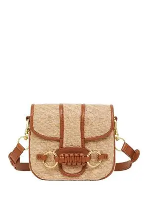 See By Chloé Saddie Engraved-logo Crossbody Bag - Nude