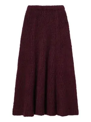 Gabriela Hearst High Waisted Midi Skirt - Brown