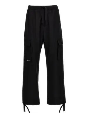 MSGM Drawstring Cargo Pants - Black