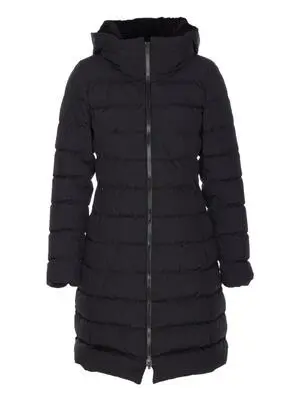 Herno Zip-up Padded Coat With Hood - Black
