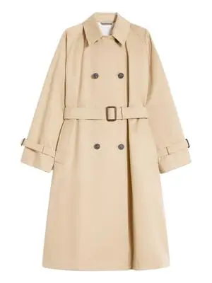 Max Mara Belted Double-breasted Coat - Plum Color