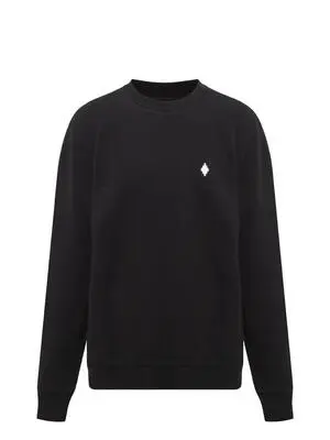 MARCELO BURLON COUNTY OF MILAN Embroidered Crewneck Sweatshirt - Black