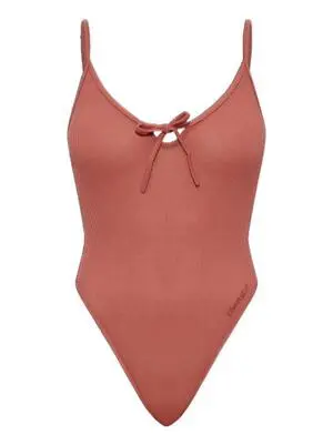 Dsquared2 Ribbed Bodysuit With Bow Detail - Brown