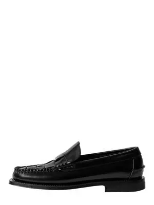 Hereu Woven Slip-on Loafers - Black