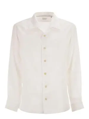 Brunello Cucinelli Crête Detailed Easy Fit Shirt - White