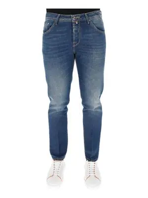 Jacob Cohen Slim-cut Jeans With Logo Patch - Blue