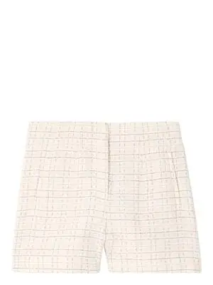 Veronica Beard Jazmin Tweed High-waisted Shorts - Ivory
