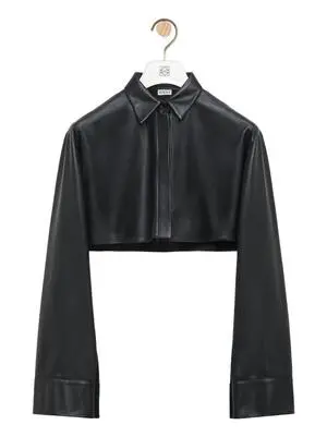 Loewe Cropped Long-sleeved Shirt - Black