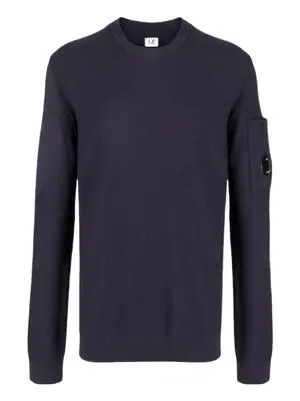 C.P. COMPANY Lens Detail Cotton Jumper - Black