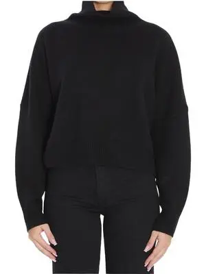 Loulou De Saison Cropped Turtleneck Knitwear - Black