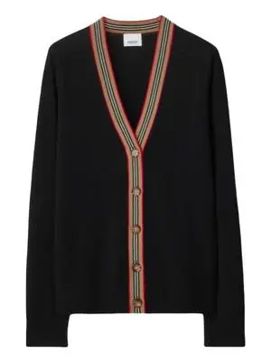 BURBERRY Burberry Wool Cardigan With Iconic Stripes