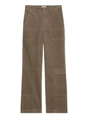 Zadig&Voltaire Pepper Corduroy Straight Trousers - Latte