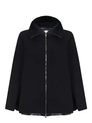Herno Fur Collar Zip Coat - Black