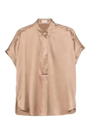 BRUNELLO CUCINELLI Brunello Cucinelli Short-Sleeved Button-Down Blouse
