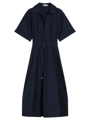 Simkhai Belted Midi Shirt Dress - Midnight Blue