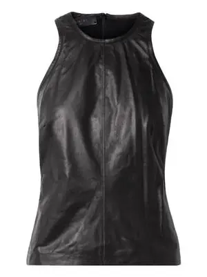Amiri Lamb Leather Tank - Black