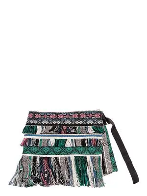 Sacai Asymmetrical Fringed Jacquard Shorts - Multicolor
