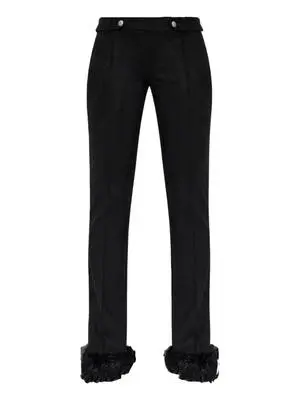 MISBHV Feather-trim Trousers - Black