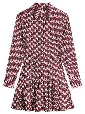 TOMMY HILFIGER Tommy Hilfiger Slim-Fit Mini Shirt Dress With Self-Belt