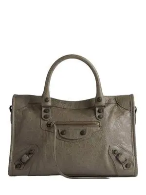 Balenciaga Le City Top Handle Bag - Military Green