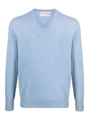 BALLANTYNE V-neck Pullover - Blue