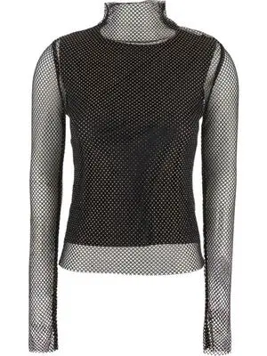 Sportmax Gerarda Embellished Long-sleeved Top - Black
