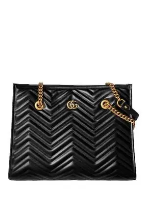 Gucci Gg Marmont Medium Todd Shoulder Bag - Black